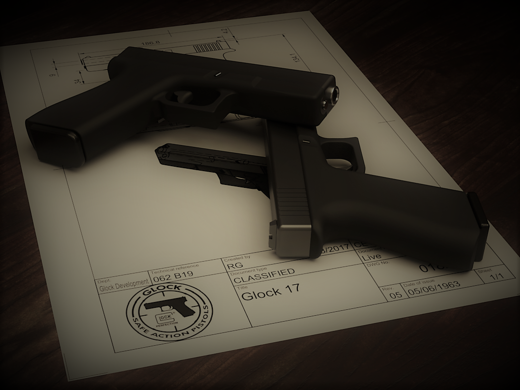 glock-17初稿_IGES_模型图纸免费下载 – 懒石网