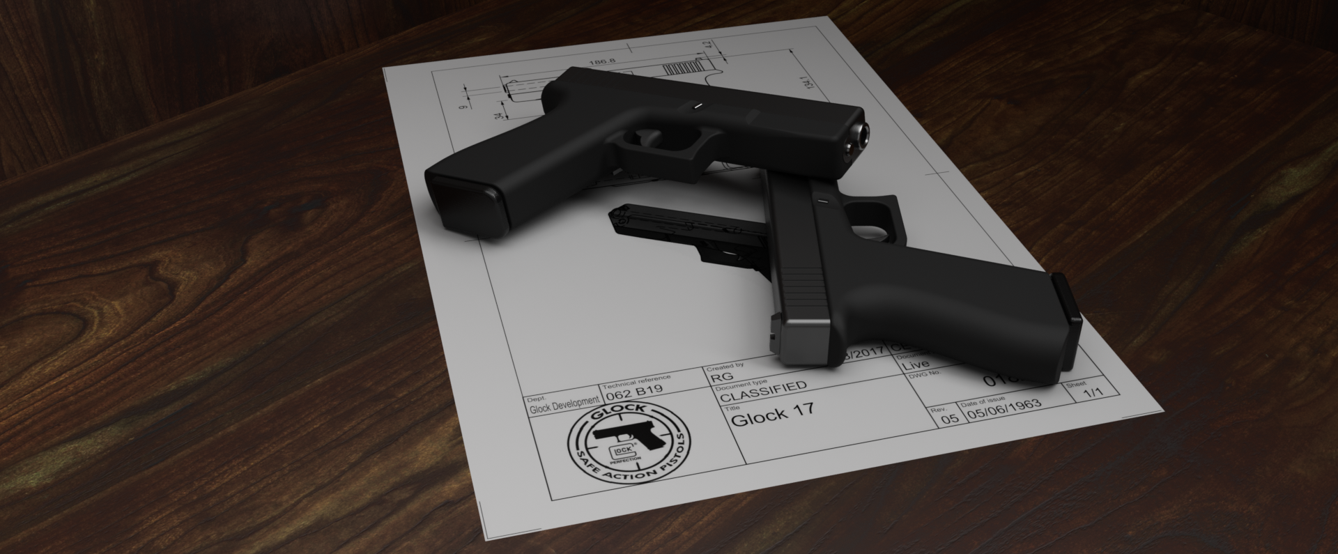 glock-17初稿_IGES_模型图纸免费下载 – 懒石网
