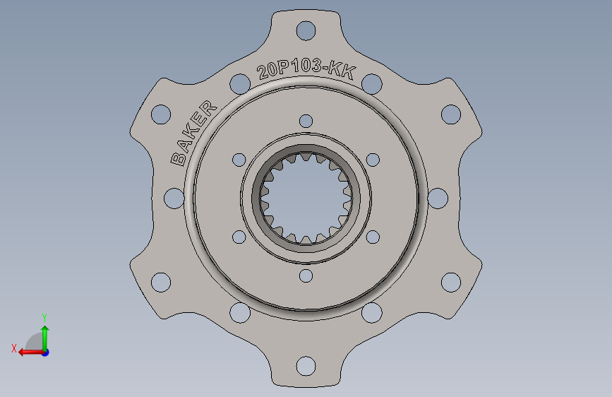 FLANGED HUB_SOLIDWORKS 2020_模型图纸下载 – 懒石网