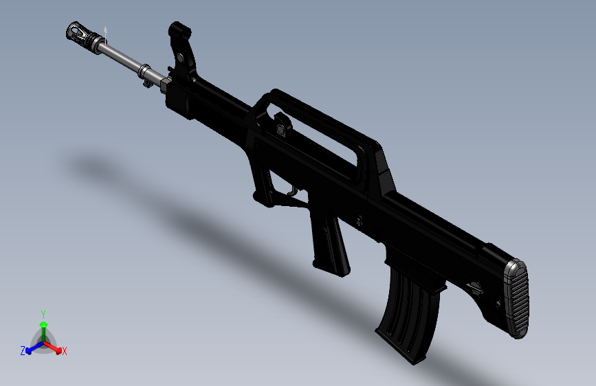 QBZ-95_SOLIDWORKS 2012_模型图纸免费下载 – 懒石网