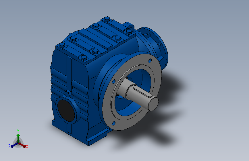SF77ZP蜗轮蜗杆减速机SF77-13.16-M1-A-P71_SOLIDWORKS 2018_模型图纸下载 – 懒石网