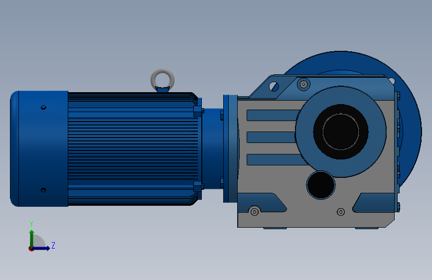 KAF77轴输入的螺旋锥齿轮减速机KAF77-YB3-4P-35.2-M1-0°-B_SOLIDWORKS 2018_模型图纸下载 – 懒石网