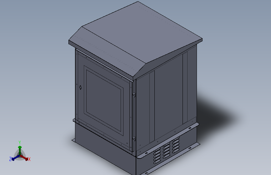 K0193-电气户外箱（800+200底座）_SOLIDWORKS 2013_模型图纸下载 – 懒石网