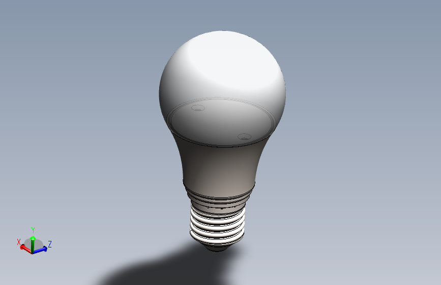 4.5W LED灯_SOLIDWORKS 2016_模型图纸下载 – 懒石网