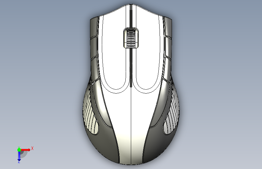 雷柏鼠标Rapoo-V8外观模型_PROE Proe5.0_模型图纸下载 – 懒石网