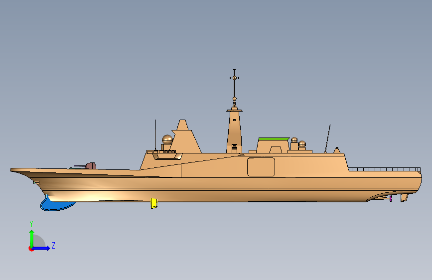 埃及海军FREMM级多用途护卫舰_STEP _模型图纸下载 – 懒石网