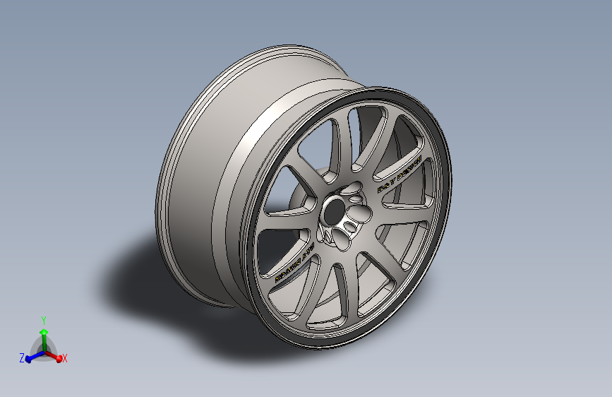 Y3997-轮毂 car-rim-2 SW IGS STP_SOLIDWORKS 2015_模型图纸下载 – 懒石网