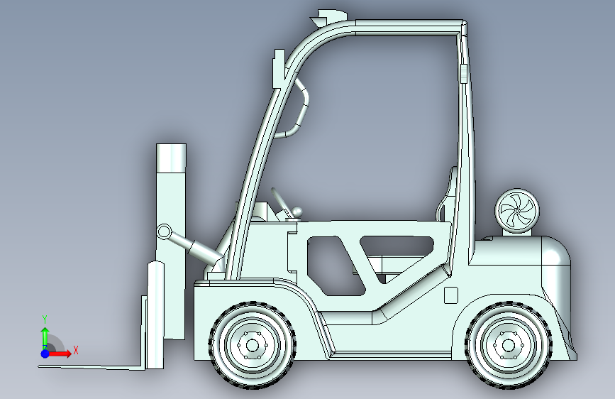 Y3835-38 小叉车 STP OBJ_STEP_模型图纸下载 – 懒石网