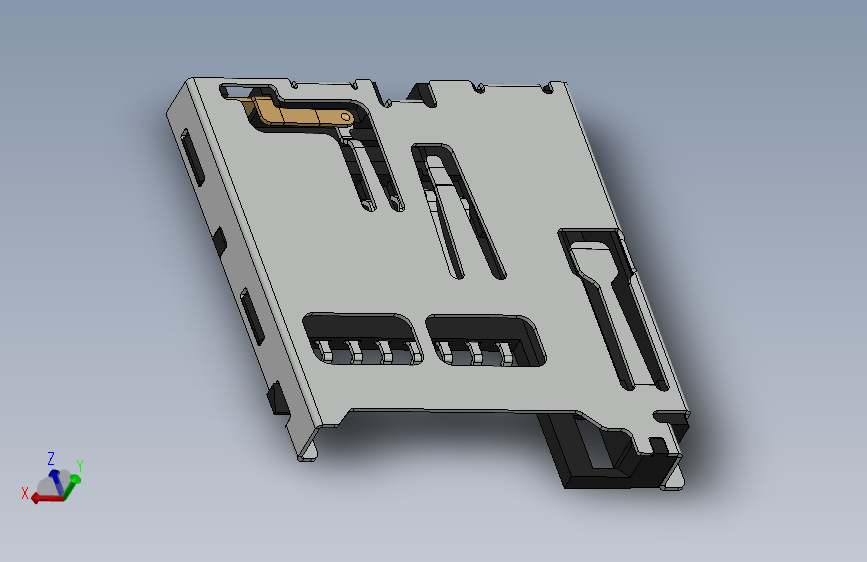 Y4395-接插件 micro-sd-card-slot SW STP_SOLIDWORKS 2015_模型图纸下载 – 懒石网