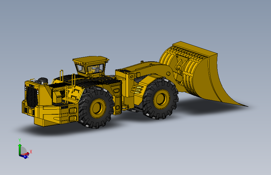 Y4741-铲车 Caterpillar_r3000 SW STP_SOLIDWORKS 2017_模型图纸下载 – 懒石网