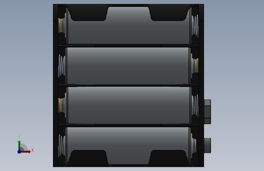 Y5936-电池 battery-holder-4xaa SW X_T_SOLIDWORKS 2012_模型图纸下载 – 懒石网