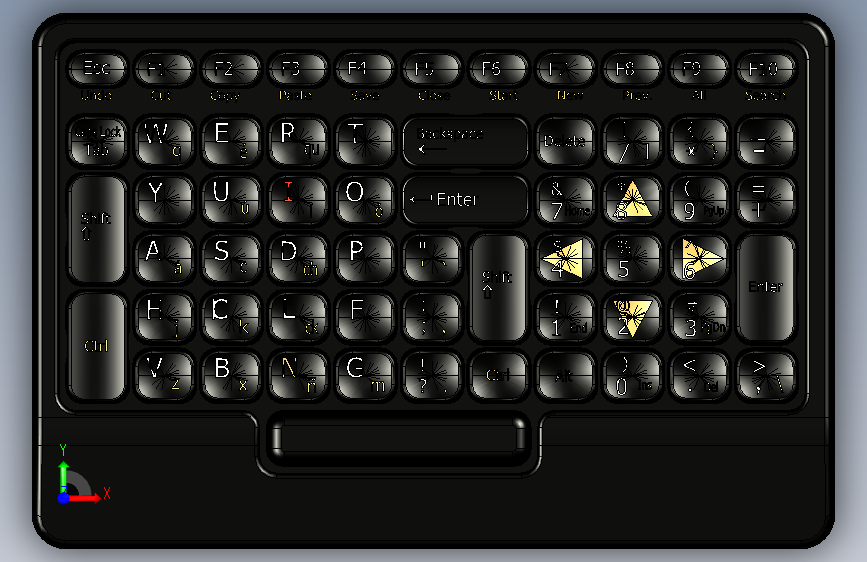 Y6771-键盘 shortened-keyboard-for-left-hand STP IGS_IGES_模型图纸下载 – 懒石网