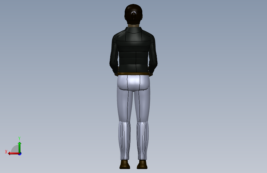 Y6879 人体模型 站立手水平 Sldasm Solidworks 2012 模型图纸下载 懒石网