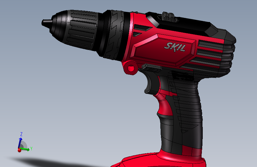 F1337-手电钻设计建模MF_SOLIDWORKS 2017_模型图纸下载 – 懒石网