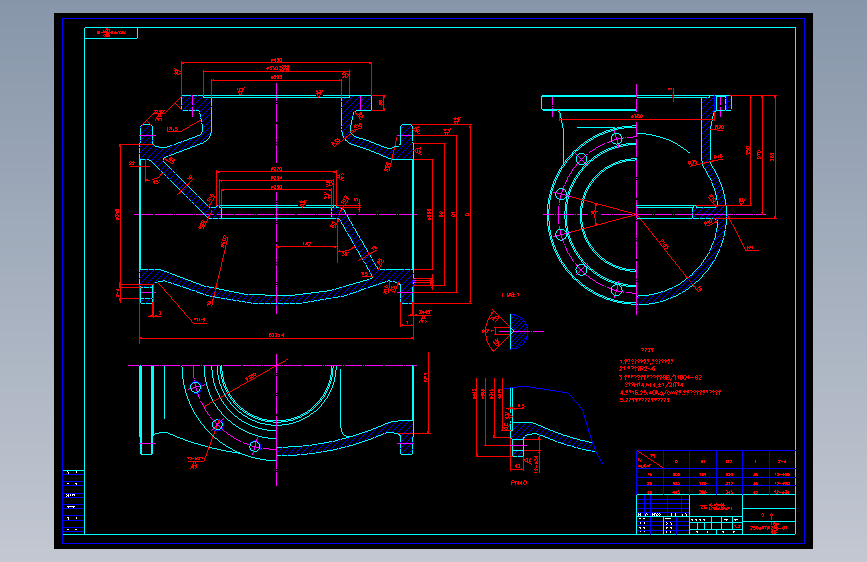 T0302-截止阀PN40DN15-DN250全套 CAD_AutoCAD 14_模型图纸下载 – 懒石网