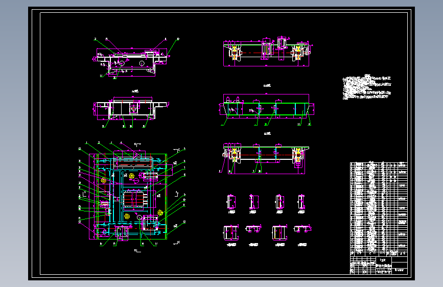 M5509-16t起重小车设计CAD+说明_AutoCAD 2013_模型图纸下载 – 懒石网