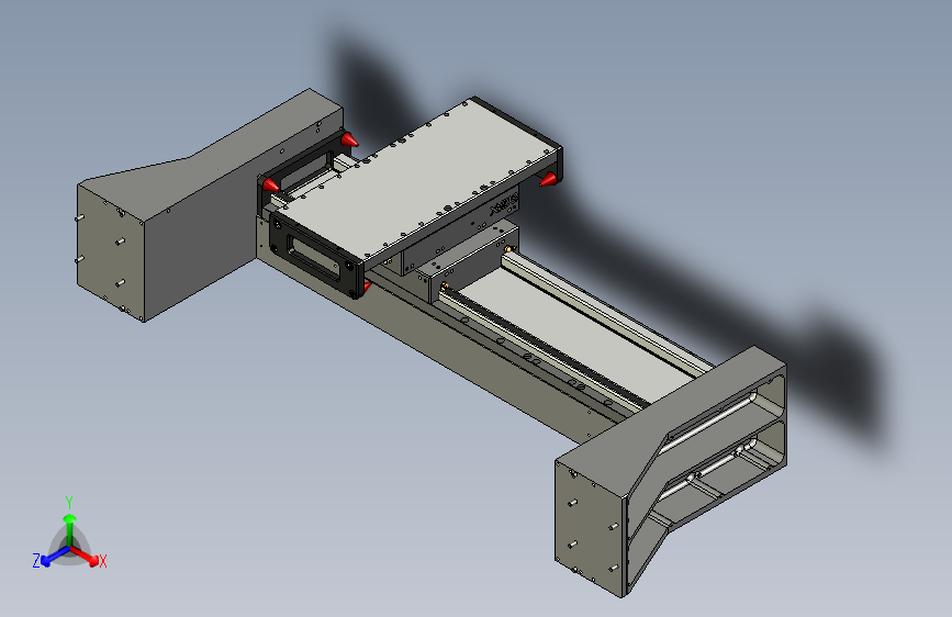 光学装置的线性Y-Z移动机构，行程为500x100毫米OPUS J378C5SSC110_STEP_模型图纸下载 – 懒石网