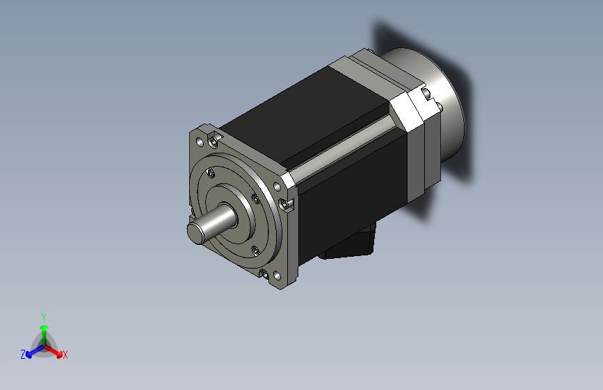 交流伺服电机HF-JP103三菱电机_STEP_模型图纸下载 – 懒石网