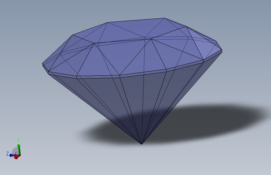 SOLIDWORKS 中的 Diamond_SOLIDWORKS 2016_模型图纸下载 – 懒石网