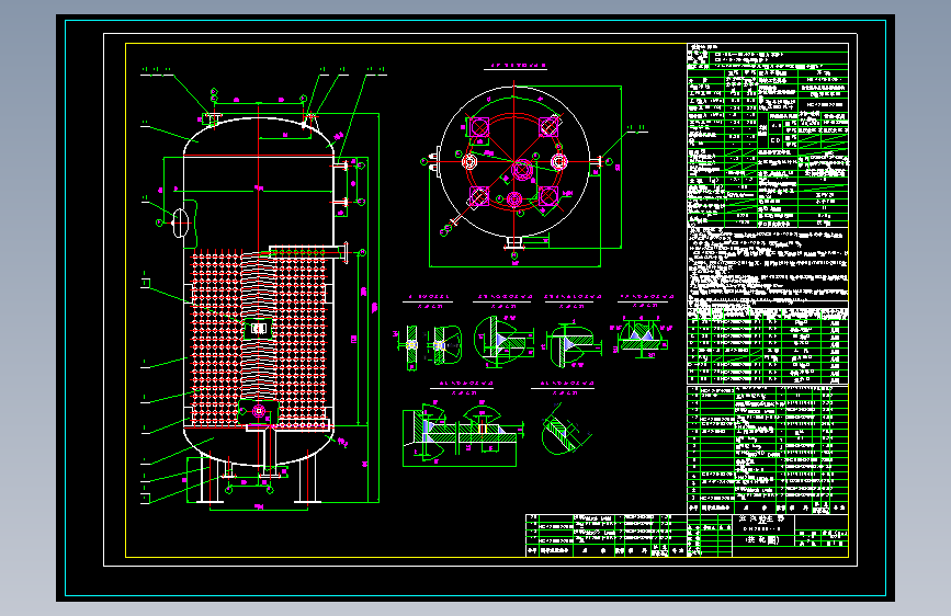 T1308-2t蒸汽发生器_AutoCAD 2000_模型图纸下载 – 懒石网