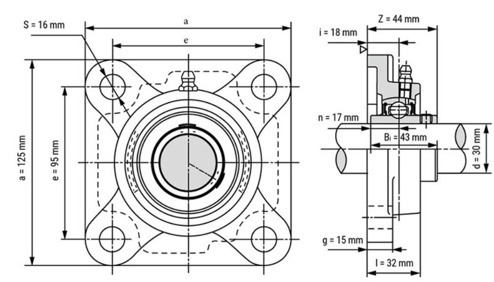 UCF306轴承座_STEP_模型图纸下载 – 懒石网