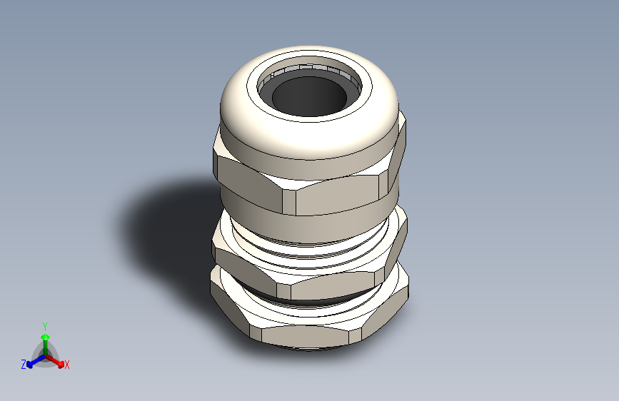 金属 PG9 电缆接头_SOLIDWORKS 2022_模型图纸下载 – 懒石网