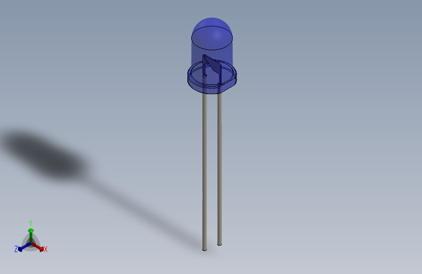 LED 蓝色_SOLIDWORKS 2021_模型图纸下载 – 懒石网