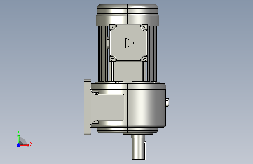0.2KW-CH型卧式三相铝毂（刹车）马达减速机_CH28-200_IGES_模型图纸下载 – 懒石网