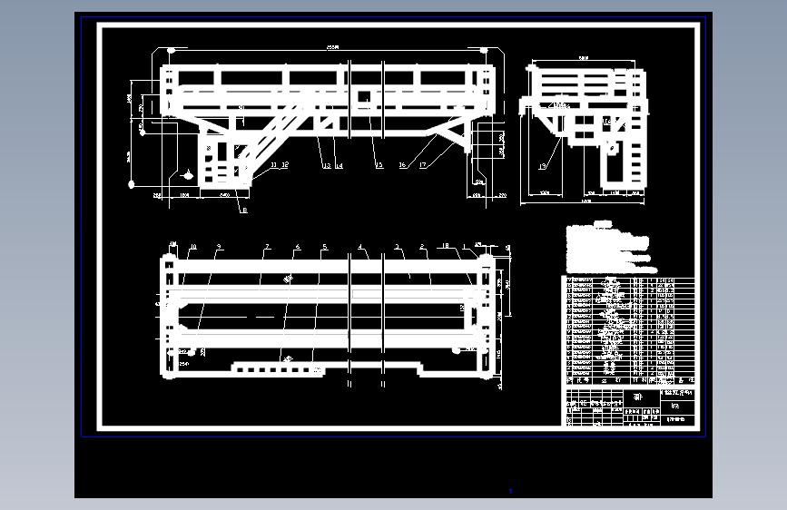 QD20t-25.5m箱形双梁桥式起重机主梁及端梁设计【5张CAD图纸+说明书】_AutoCAD 2004_模型图纸下载 – 懒石网