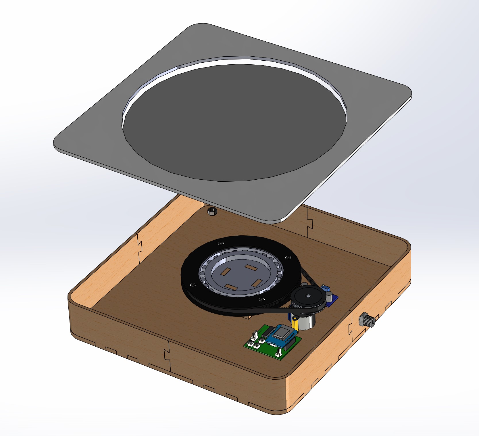 转盘DIY D250mm_SOLIDWORKS 2017_模型图纸下载 – 懒石网