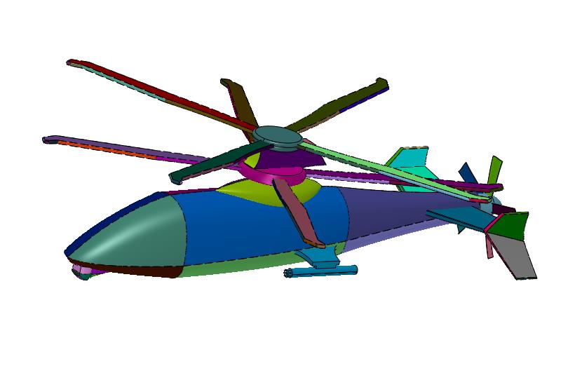 s97轻型战术原型直升飞机_STEP _模型图纸下载 – 懒石网
