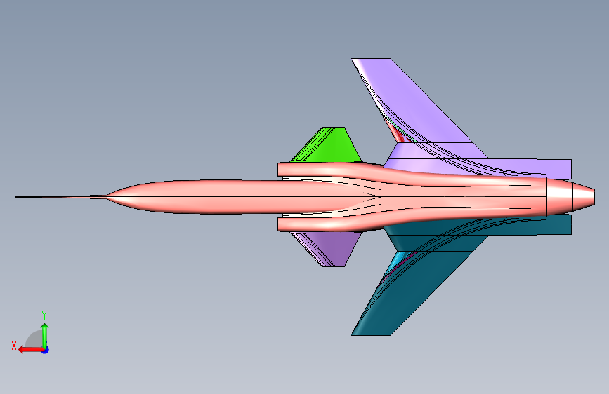 格鲁曼X29反翼战斗机_STEP _模型图纸下载 – 懒石网