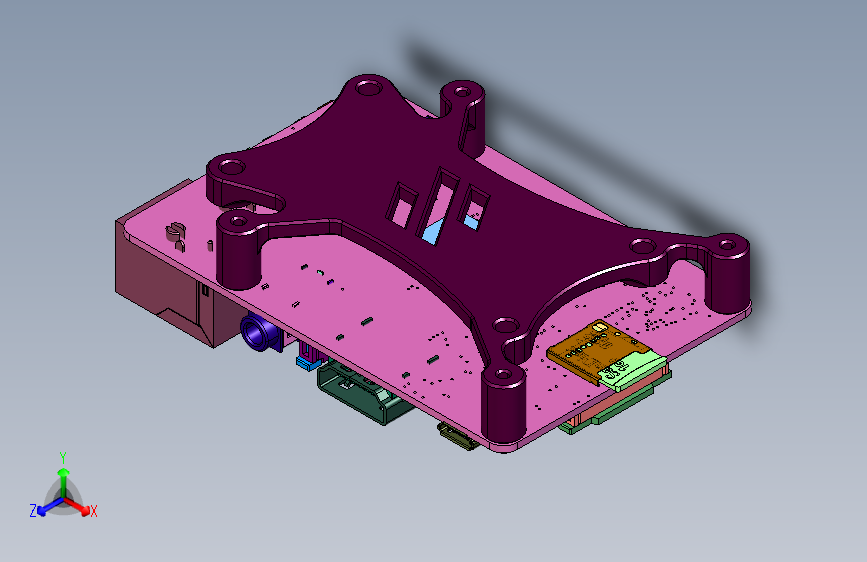 继电器树莓扩展展板8路控制RPi_STEP _模型图纸下载 – 懒石网