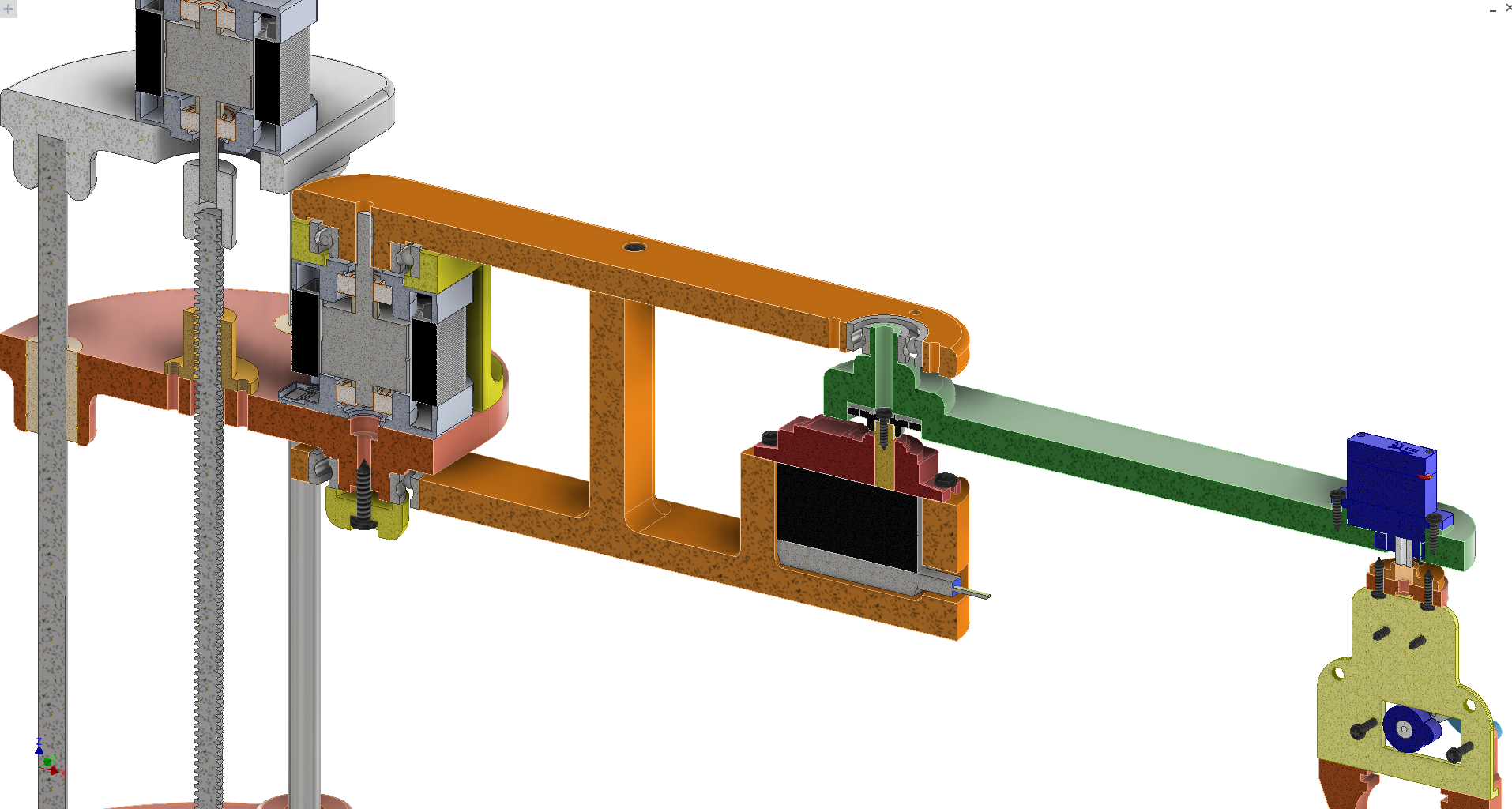 用于3D打印的简单机器人SCARA_STEP_模型图纸下载 – 懒石网