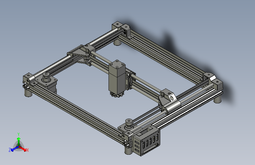 CoreXY结构激光雕刻机DYLaser V1.01全套资料_STEP _模型图纸下载 – 懒石网