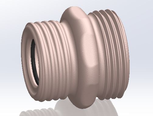 管接头_SOLIDWORKS 2019_模型图纸下载 – 懒石网