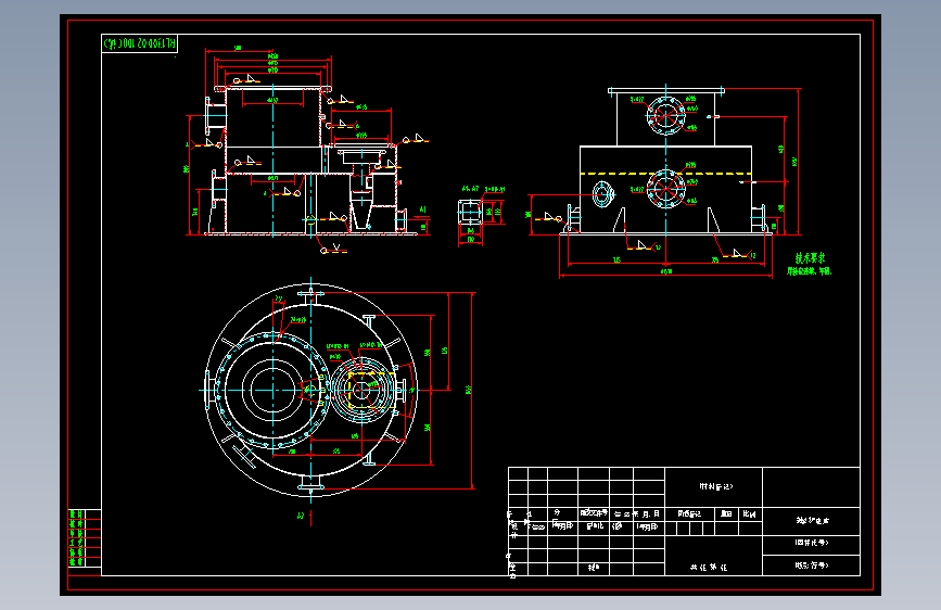 废旧橡胶裂解炉结构造型设计CAD+说明书_AutoCAD 2010_模型图纸下载 – 懒石网