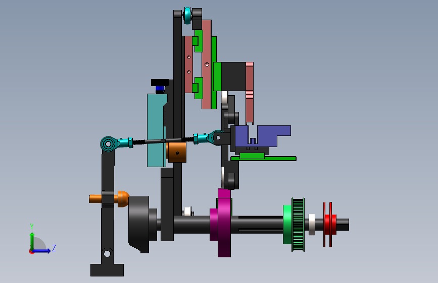 凸轮间歇送料机构 Solidworks 2021 模型图纸下载 懒石网