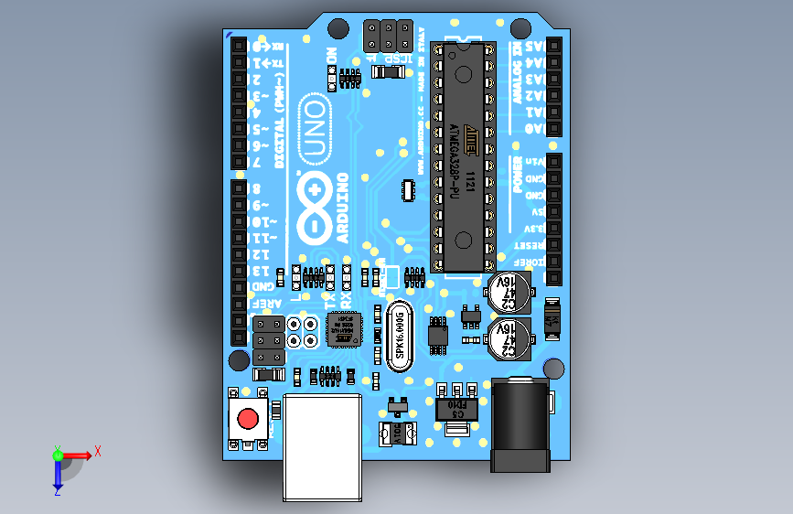 arduino uno_SOLIDWORKS 2019_模型图纸下载 – 懒石网