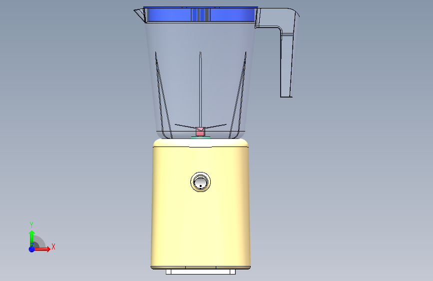 榨汁机的结构设计三维sw模型 Cad图纸 Solidworks 2018 模型图纸下载 懒石网