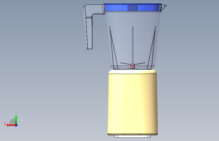 榨汁机的结构设计三维sw模型 Cad图纸 Solidworks 2018 模型图纸下载 懒石网