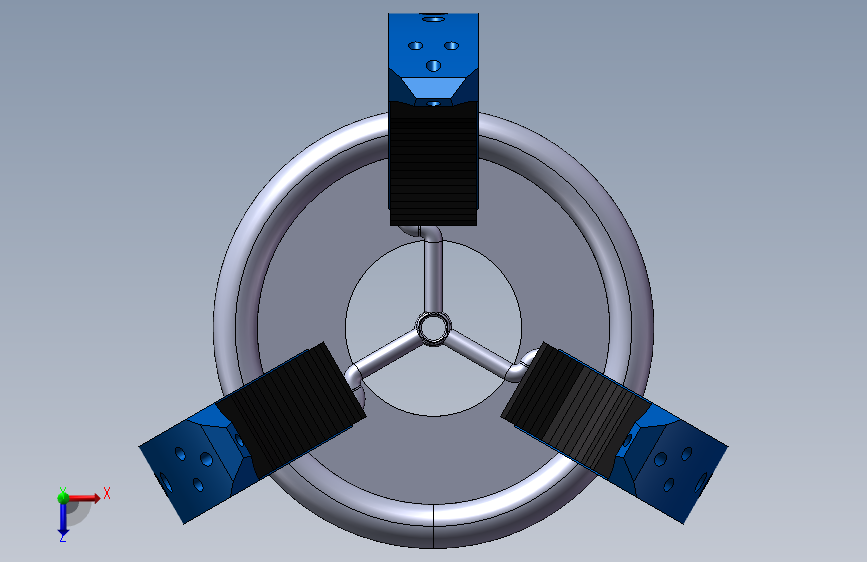B9 三爪夹手机构 Solidworks 2018 模型图纸下载 懒石网