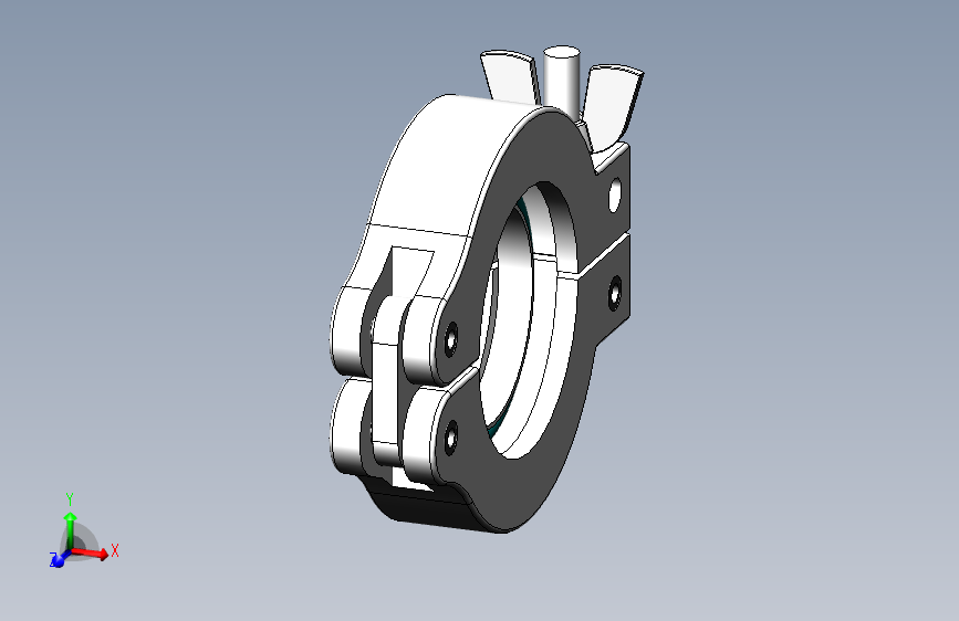 KF50快卸法兰卡箍_SOLIDWORKS 2011_模型图纸下载 – 懒石网