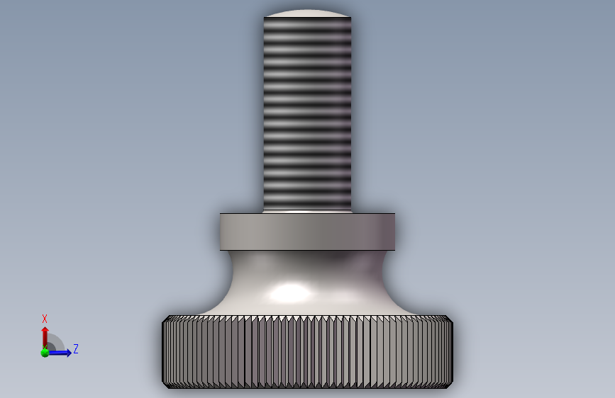 GB╱T 834-1988[滚花高头螺钉M6×14]_SOLIDWORKS 2020_模型图纸下载 – 懒石网