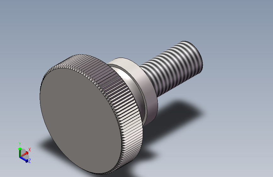 GB╱T 834-1988[滚花高头螺钉M6×14]_SOLIDWORKS 2020_模型图纸下载 – 懒石网