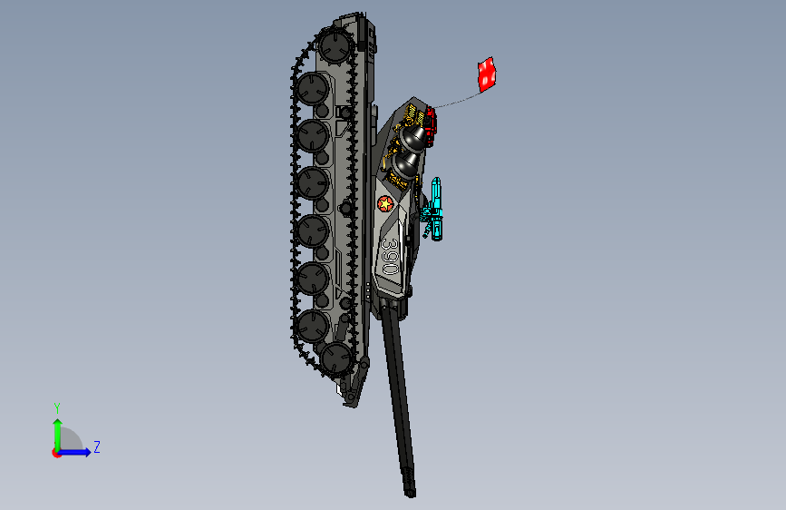 Mkpz 68P联动坦克_STEP_模型图纸下载 – 懒石网