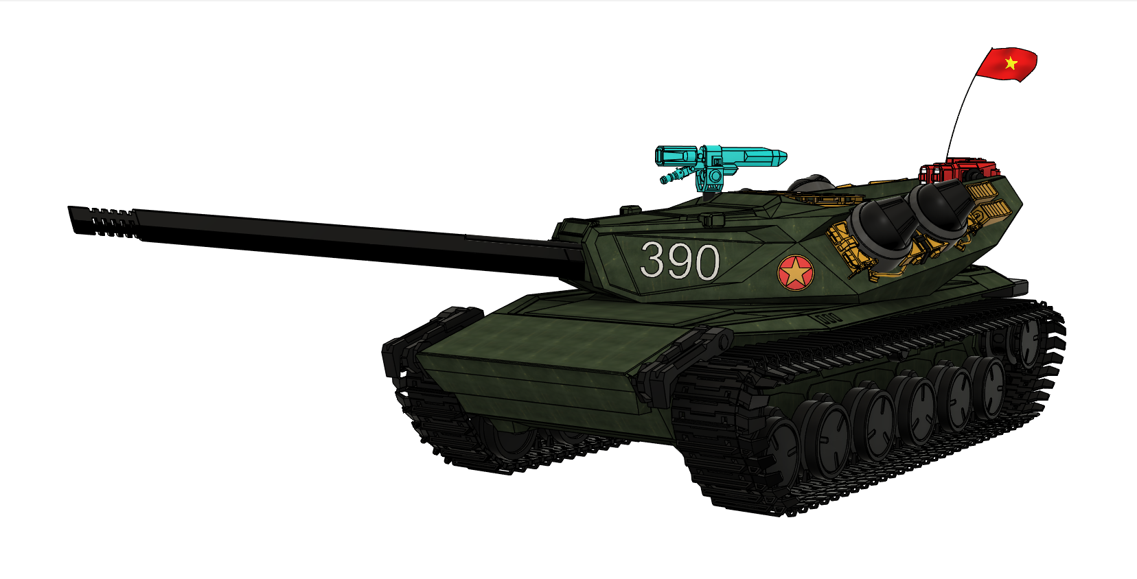 Mkpz 68P联动坦克_STEP_模型图纸下载 – 懒石网