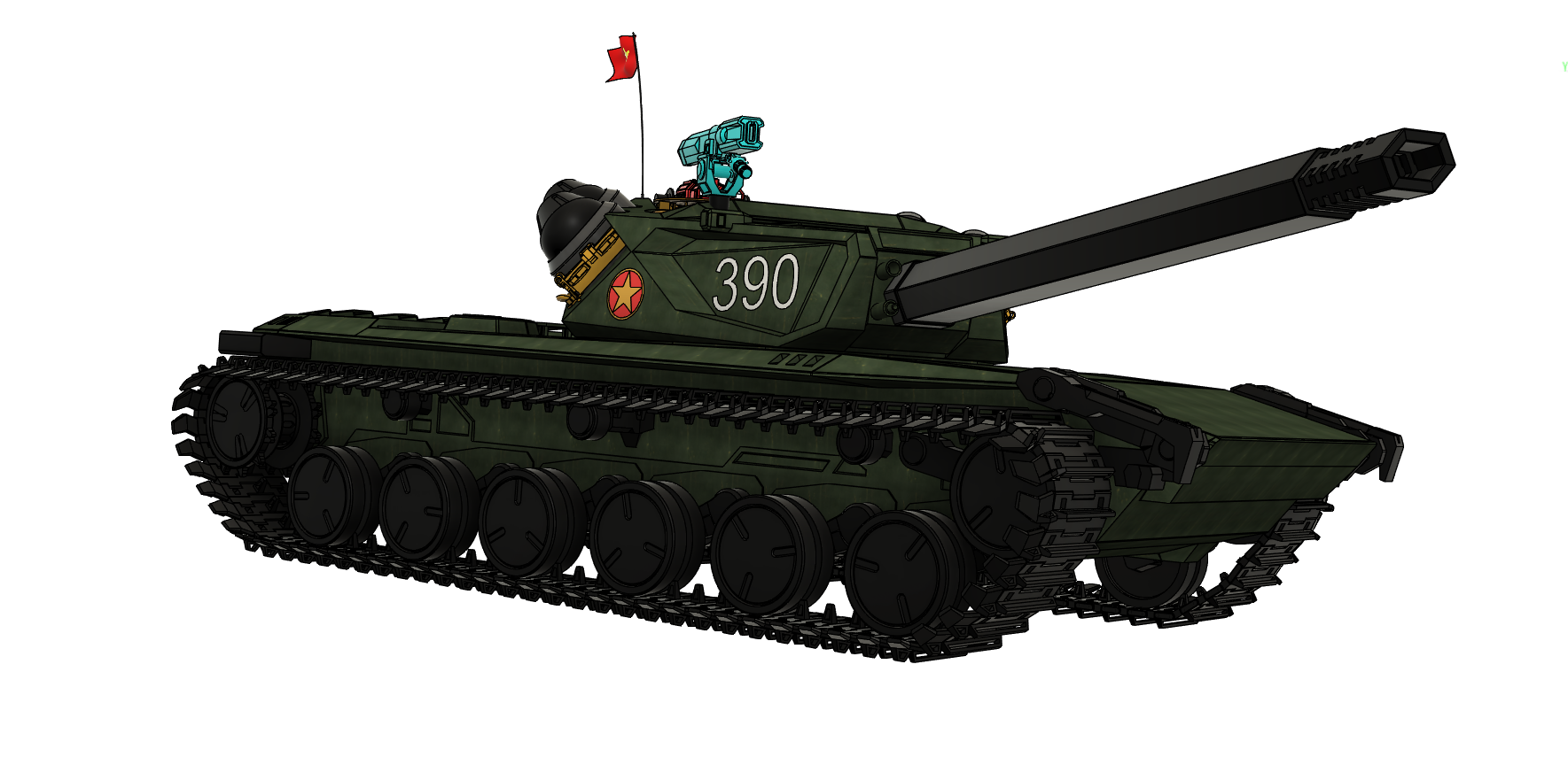 Mkpz 68P联动坦克_STEP_模型图纸下载 – 懒石网