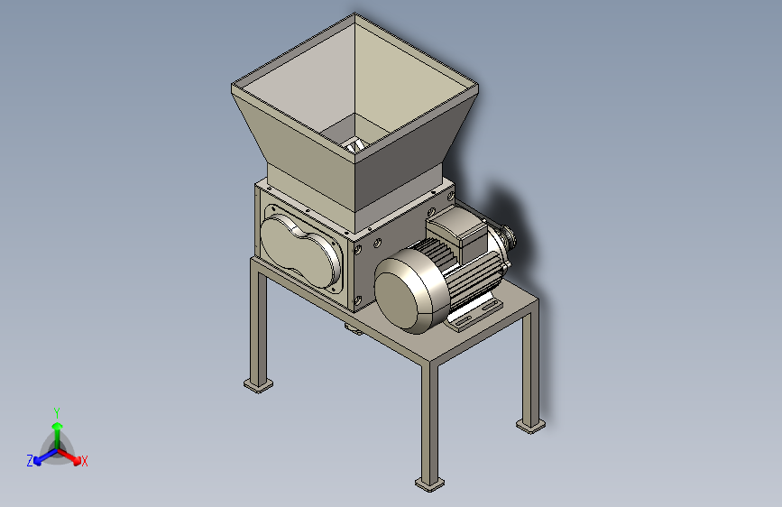E0194-带电机破碎机三维Step_STEP _模型图纸下载 – 懒石网
