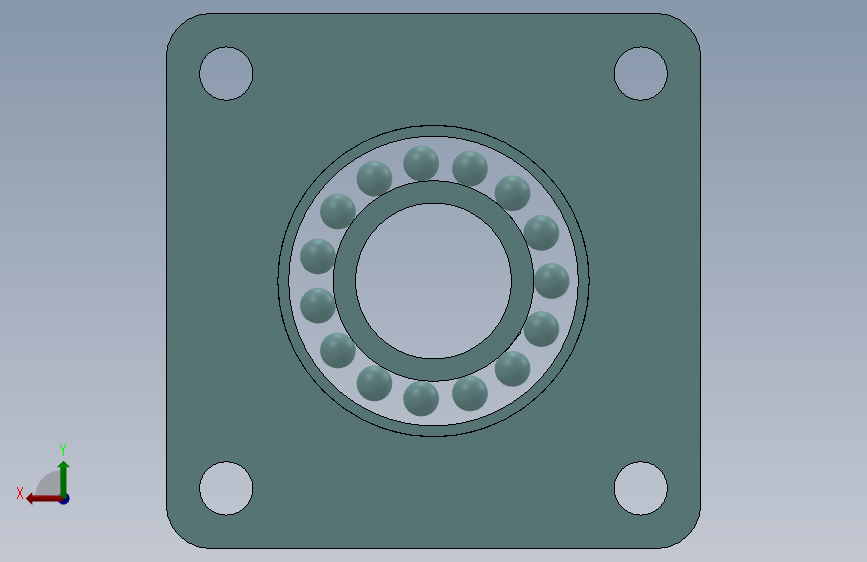 轴承F207_SOLIDWORKS 2010_模型图纸下载 – 懒石网